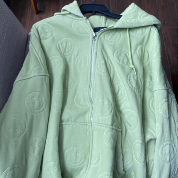 Forever 21 | Jackets & Coats | Forever 2 Green Smiley Face Jacket ...